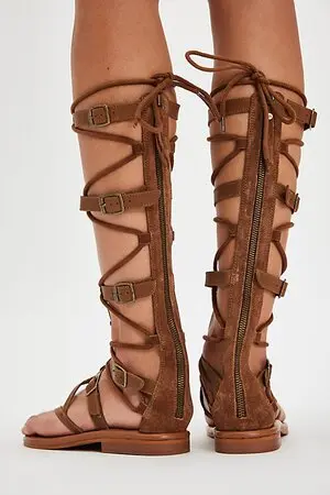 Free People Driftwood Tall Gladiator Sandals - Tan
