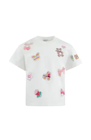 LOLA + THE BOYS Embroidered Patch T-shirt