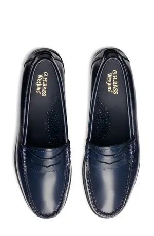 G.H.BASS Whitney Leather Loafer - Navy