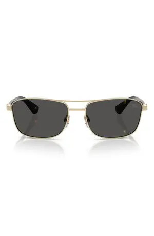 Burberry 60mm Rectangular Sunglasses - Light Gold