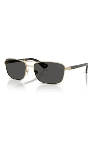 Burberry 60mm Rectangular Sunglasses - Light Gold
