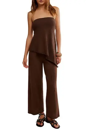 Cropped Tube Top and Wide Leg Pant Outfits