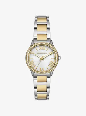 Michael Kors Sage Pavé Two-tone Watch - Silver