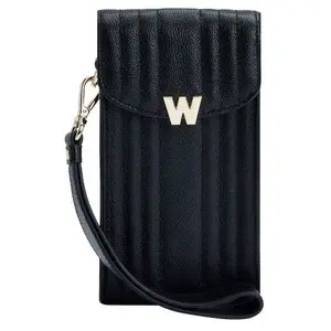 Wolf Mimi Phone Case With Wristlet & Lanyard - Black