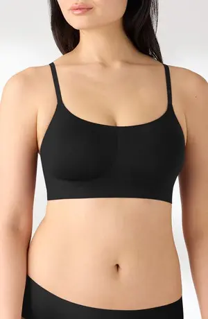 TRUE & CO Soft Form Square Neck Wireless Bra Black