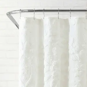 PERI HOME Chenille Laurel Shower Curtain
