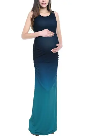 KIMI + KAI Ombre Tank Column Maternity Dress - Multicolored