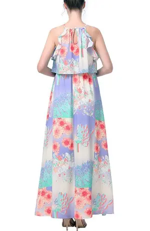 KIMI + KAI Floral Print Maternity Maxi Dress