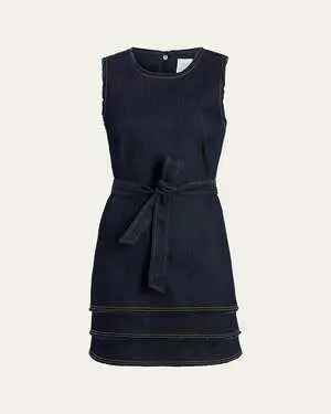 Cinq À Sept Mindie Sleeveless Denim Mini Dress - Indigo