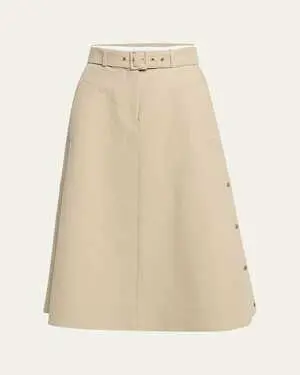 Moncler Belted Utility Midi Skirt - Beige
