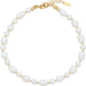 ST. MORAN Freshwater Pearl Anklet - Gold