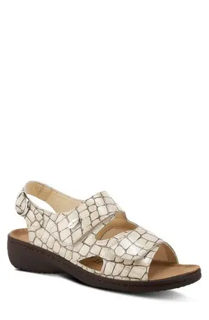 SPRING STEP SHOES Aksamala Embossed Slingback Sandal