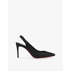 CHRISTIAN LOUBOUTIN Sporty Kate Sling 85 Leather Heeled Courts - Black