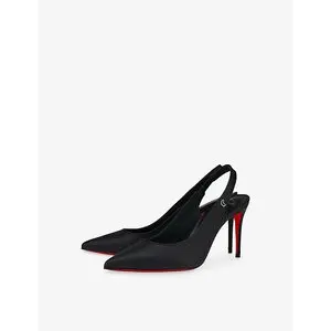 CHRISTIAN LOUBOUTIN Sporty Kate Sling 85 Leather Heeled Courts - Black