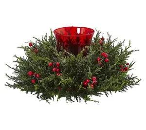 NEARLY NATURAL Cedar Berry Candelabrum - One-color