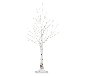 NEARLY NATURAL 3' Pre-lit White Birch Tree With 120 Led Lights - One-color