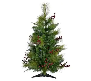 FRASER HILL FARM 2-ft. Newberry Pine Artificialtree With Batt