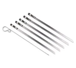 RSVP Set Of 6 Endurance Stainless Steel Flat Sk Ewers - Silver