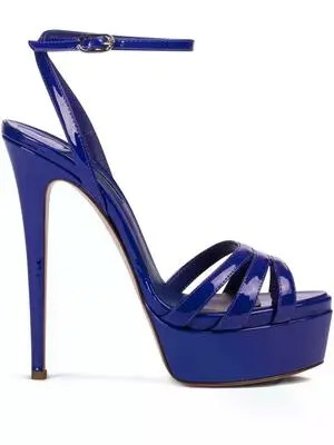 LE SILLA 140mm Lola Sandals - Blue