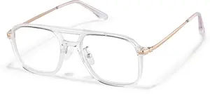 Zenni Zenni Aviator Full Rim Eyeglasses Clear