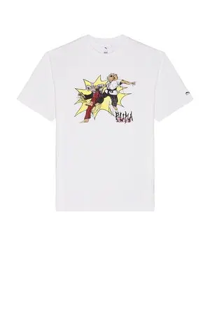 PUMA X Aries Graphic Tee In White - Puma White