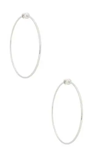 Jenny Bird Icon Large Hoop Earrings - Platinum