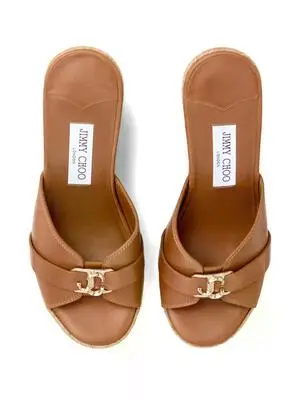 JIMMY CHOO Leda Espadrille Wedge - Brown