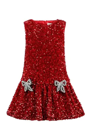 LOLA + THE BOYS Sequin Bow Dress