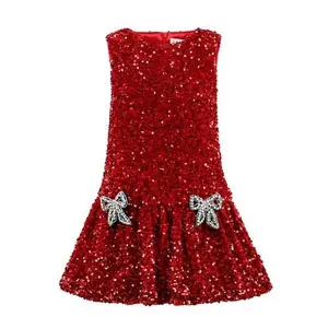 LOLA + THE BOYS Sequin Bow Dress