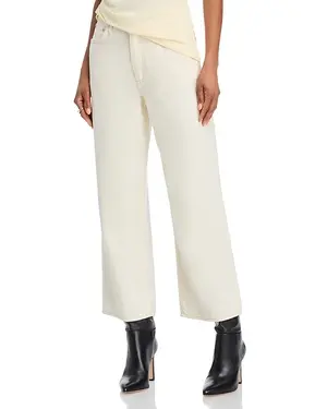 Rag & Bone Featherweight Andi High-rise Wide-leg Jeans - Ecru
