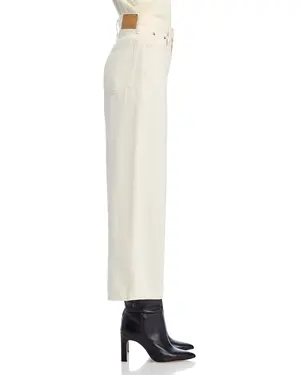 Rag & Bone Featherweight Andi High-rise Wide-leg Jeans - Ecru