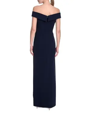Eliza J Off-the-shoulder Drape Gown