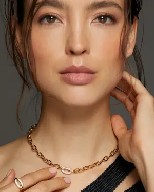 Nadri Alma Pave Link Chain Necklace