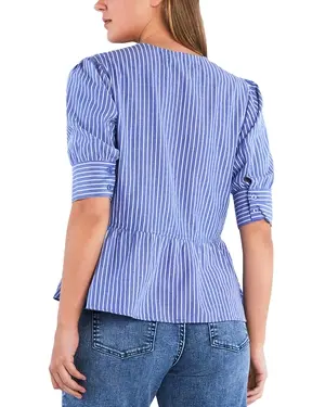 BILLY T Striped Ribbon Shirt