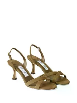 JIMMY CHOO 70mm Elsy Slingback Sandals - Green