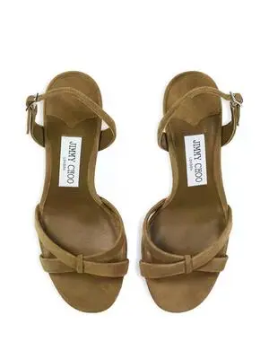 JIMMY CHOO 70mm Elsy Slingback Sandals - Green