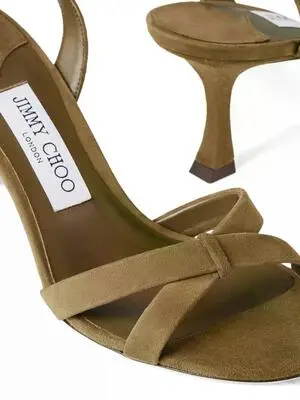 JIMMY CHOO 70mm Elsy Slingback Sandals - Green