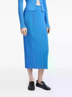 Proenza Schouler Ryanne Ribbed Skirt - Blue