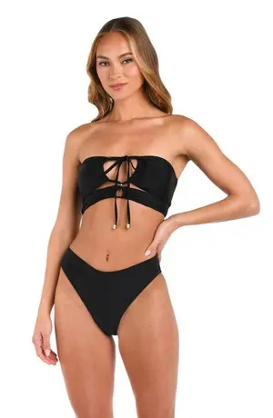 L'Agence Sirena Bikini Top - Black