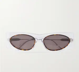 ALAÏA EYEWEAR Rectangle-frame Acetate Sunglasses - Clear