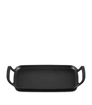 LE CREUSET Cast Iron Rectangular Bbq Griddle - Black