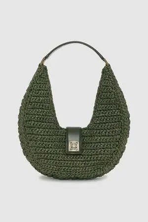 ANINE BING Lou Monogram Bag - Olive