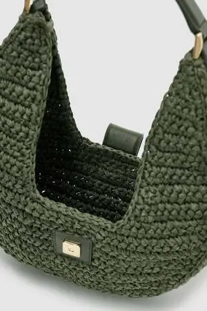 ANINE BING Lou Monogram Bag - Olive