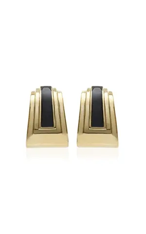 MEGA Exclusive Sunset Strip Enameled 14k Gold Vermeil Earrings