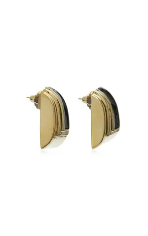 MEGA Exclusive Sunset Strip Enameled 14k Gold Vermeil Earrings