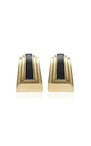 MEGA Exclusive Sunset Strip Enameled 14k Gold Vermeil Earrings