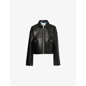 WON HUNDRED Dalia Zip-up Leather Jacket
