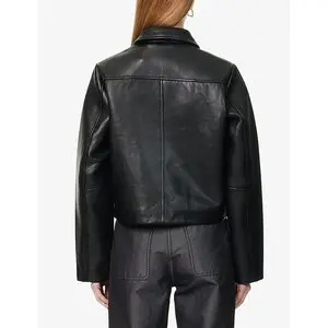 WON HUNDRED Dalia Zip-up Leather Jacket