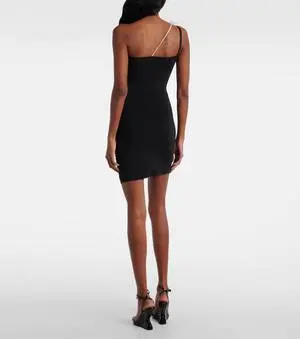 NENSI DOJAKA Floral-appliqué Asymmetric Minidress
