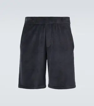 Loro Piana Murano Cotton And Silk Velour Bermuda Shorts